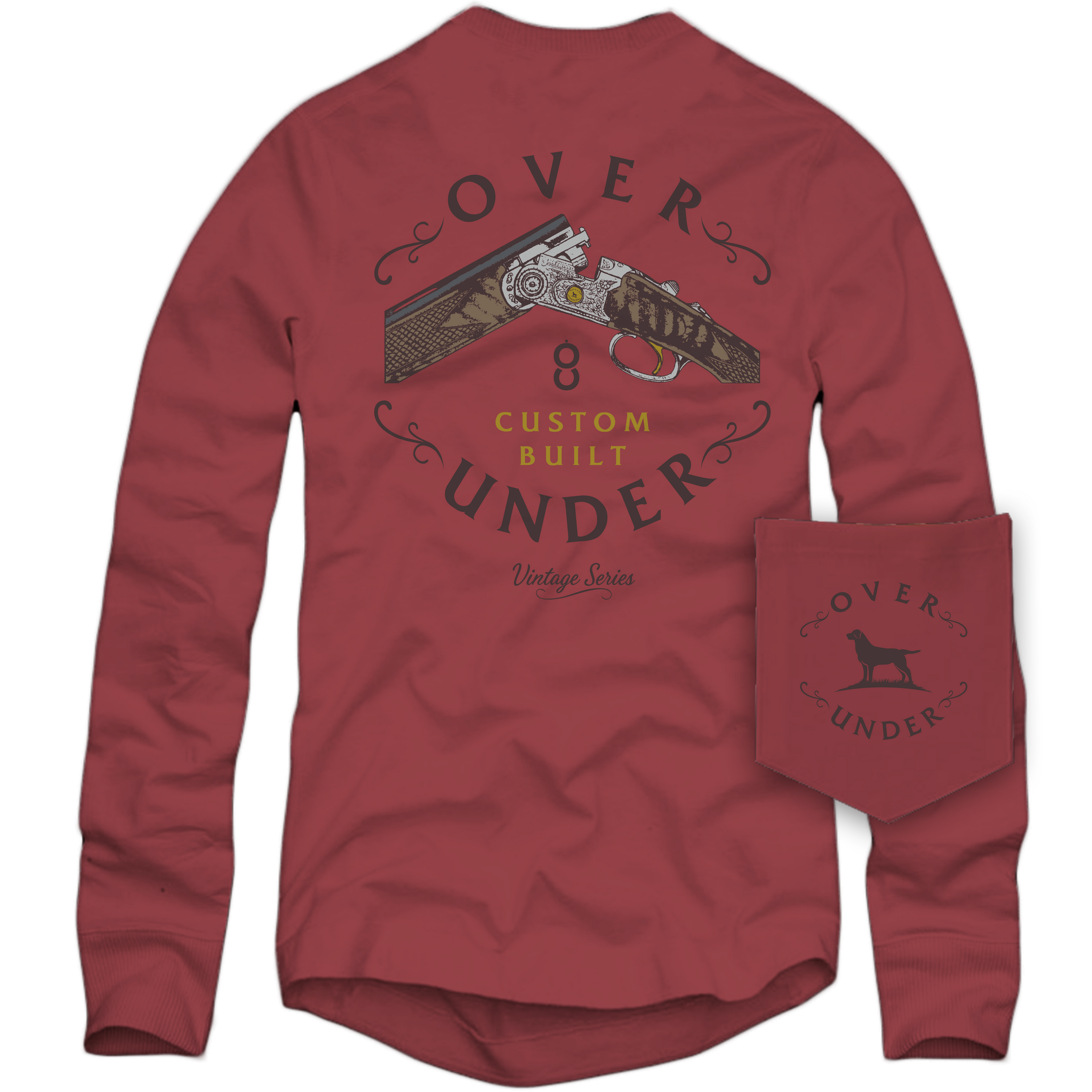 L/S Vintage Custom Built Crimson – Over Under Clothing