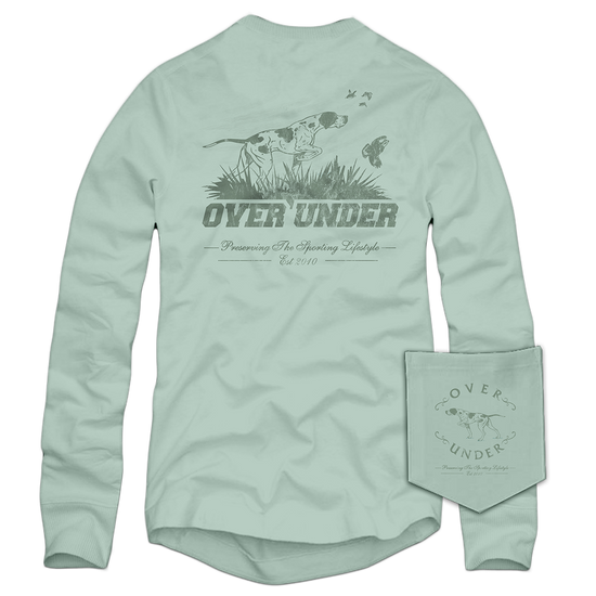 L/S Pointer & Quail T-Shirt Green Tea – Over Under Clothing